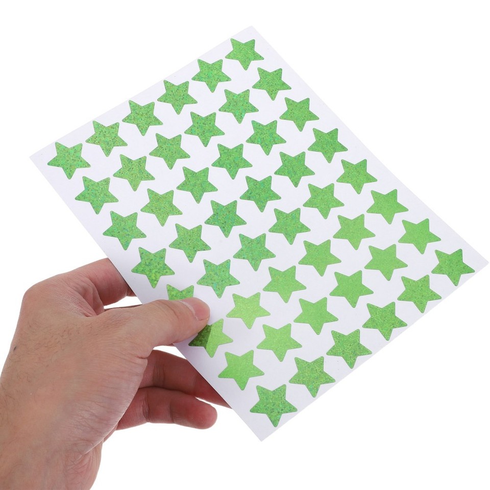 24 Sheets Stickers for Kids Classroom Teacher Grading Holographic ...