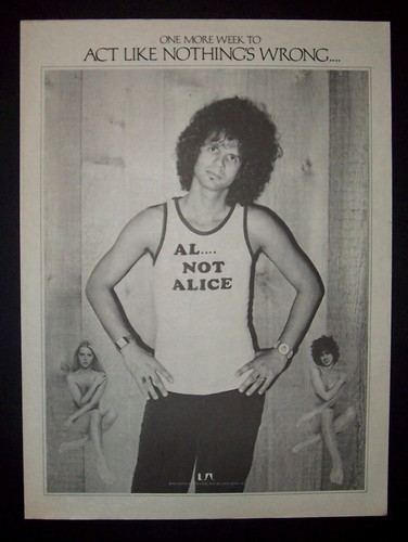 Al Kooper Act Like Nothing's Wrong 1976 Short Print Poster Type Ad ...