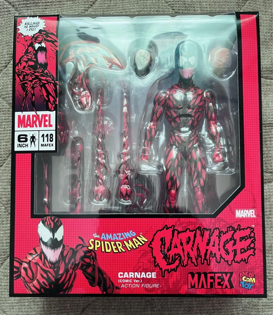 MEDICOM TOY MAFEX No.118 CARNAGE COMIC Ver. Figure Venom Spider-Man | eBay