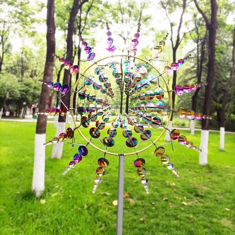 Magical Windmill Wind Powered Kinetic Metal And Sculpture Spinner ...