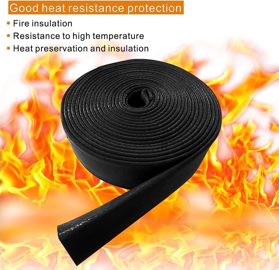 3/4" ID Black Silicone Insulation Heat Shield Sleeve 5Ft for 12AN Oil ...