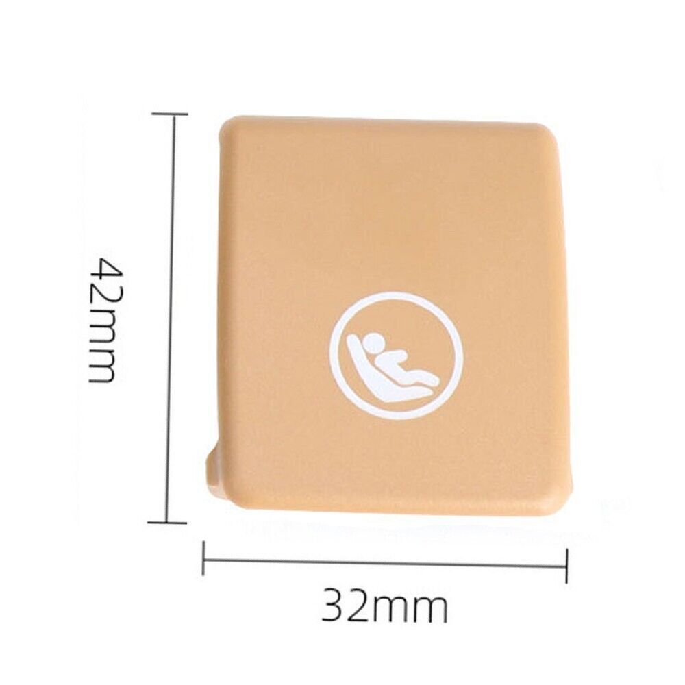 2pc-Rear Child Seat Isofix Mount Cover Brown For Volvo S90 V90 S60 XC40 ...