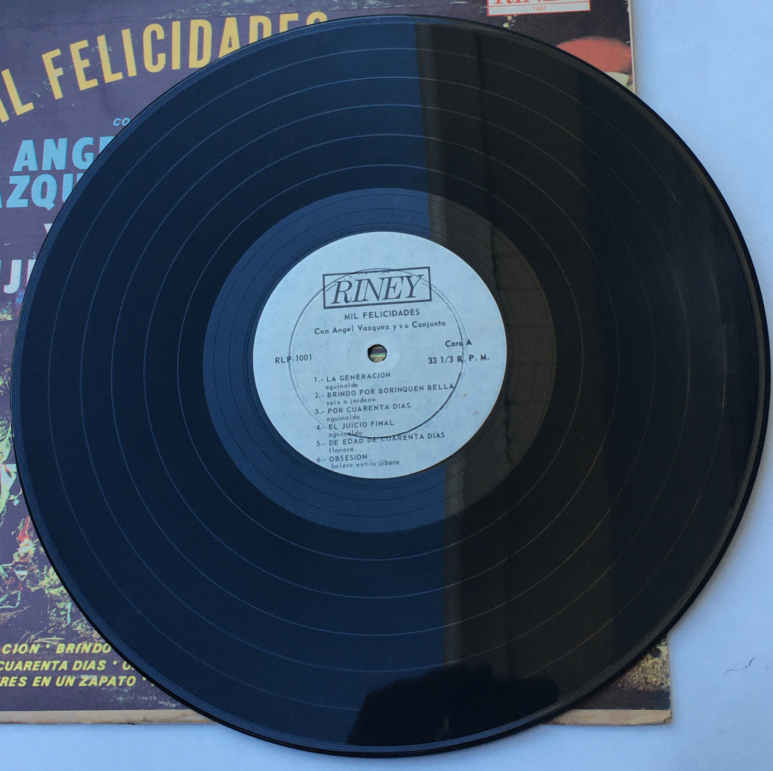 Mil Felicidades Con Angel Vazquez y su Conjunto RINEY 1001 Vinyl 12” LP ...