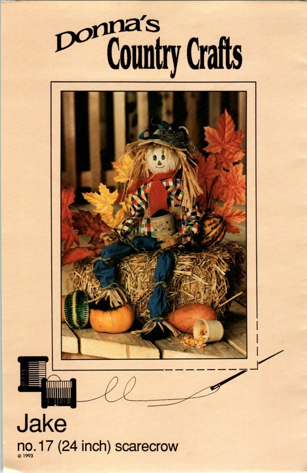 Jake 24" Scarecrow Doll Pattern Sculpture Folksy Fall Autumn Primitive ...