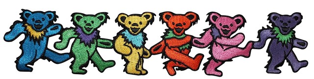 Grateful dead dancing bears embroidery pattern - fessunity