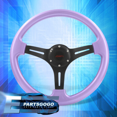 Universal 14" 350mm Metallic Purple Black Spokes Aluminum Sport ...