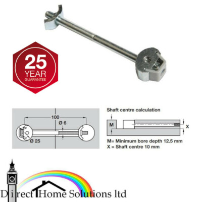 Zipbolt Zip Bolt Joining Worktop Connector 100mm, Length Super Easy ...