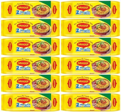 12 Packs x Maggi 2 Minutes Noodles Masala, 560g- maggi real taste ...