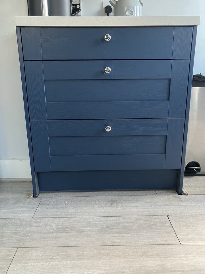 Wren Indigo Blue Infinity Range Shaker Kitchen, VGC, 5 Years Old | eBay UK