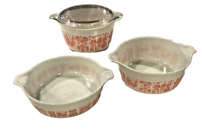 Pyrex Pink Amish Butterprint 471,472 473 | eBay