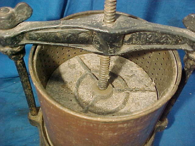 19thc LOGAN + STROBRIDGE Co No 2 CAST IRON + Copper 1Qt FRUIT -LARD ...