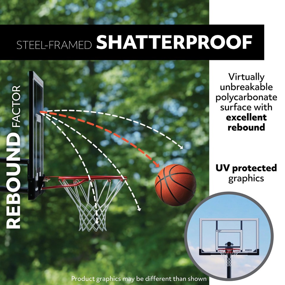NEW Lifetime 50-Inch Backboard and Rim Combo 79910 Polycarbonate Slam ...