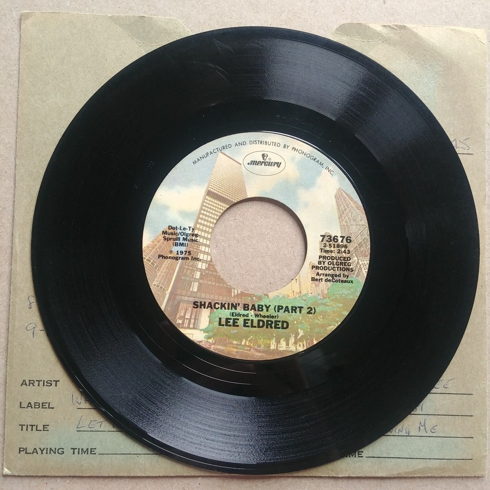 LEE ELDRED Shackin Baby DISCO SOUL 45 7" FUNK Record Vinyl Records | eBay
