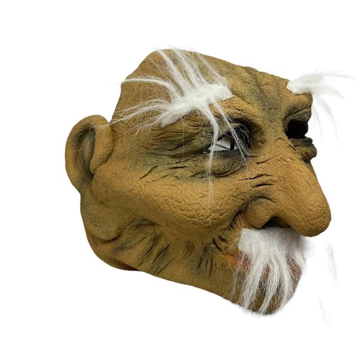 Vintage Paper Magic Group 2003 Halloween Face Mask Old Man White Hair ...