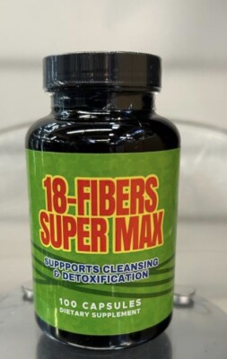 NEW 18 FIBRA SUPER MAX EN CAPSULES Promueve Desintoxication Y Perdida ...