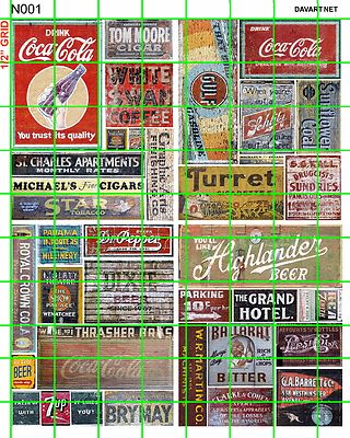 N001 DAVE'S DECALS N SCALE DECALS GHOST SIGNS OLD BUILDING ADVERTS ...