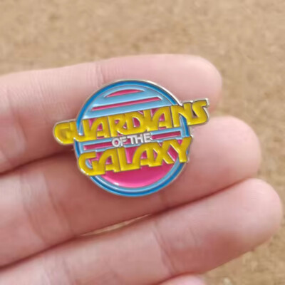 GUARDIANS OF THE GALAXY Round Enamel Pin MARVEL COMICS SUPERHEROS 2014 ...