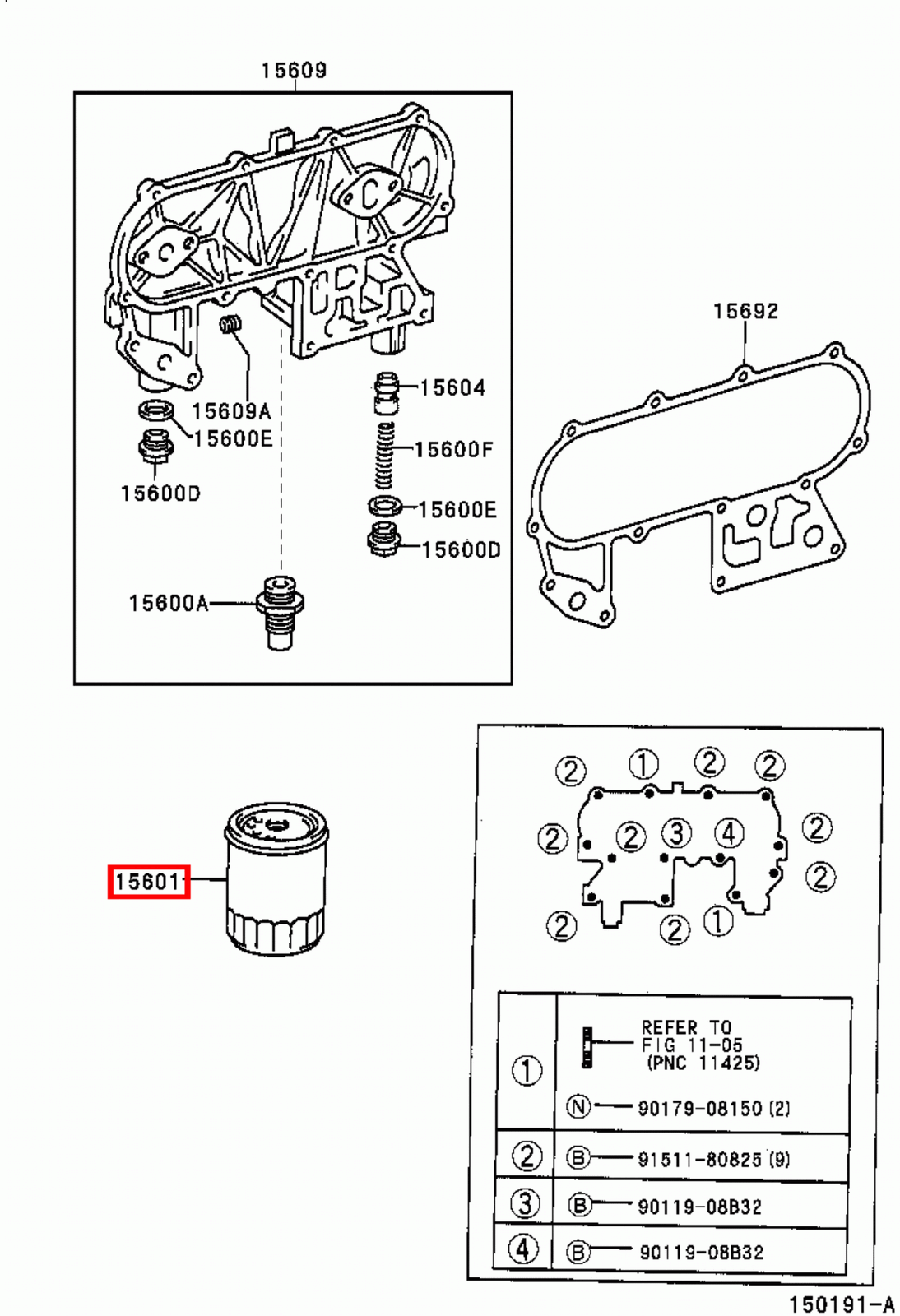 Genuine Hilux LN109 LN108 LN107 LN106 LN105 KZN205 1KZ 2L 3L Oil Filter ...