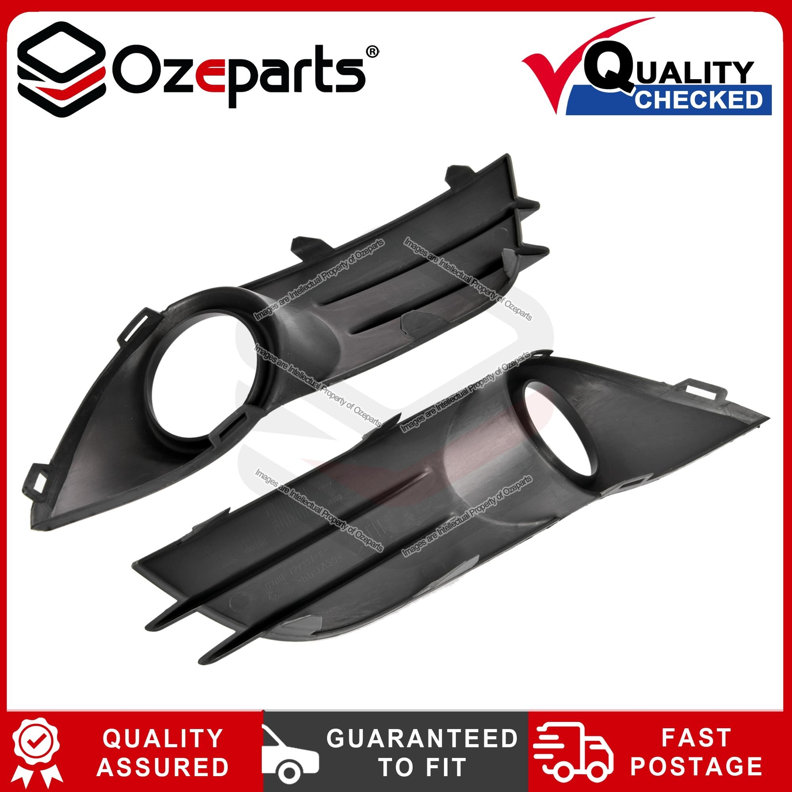 Pair LH+RH Fog Light Lamp Cover Bezel For Ford Fiesta ST WZ 2013~2018 ...
