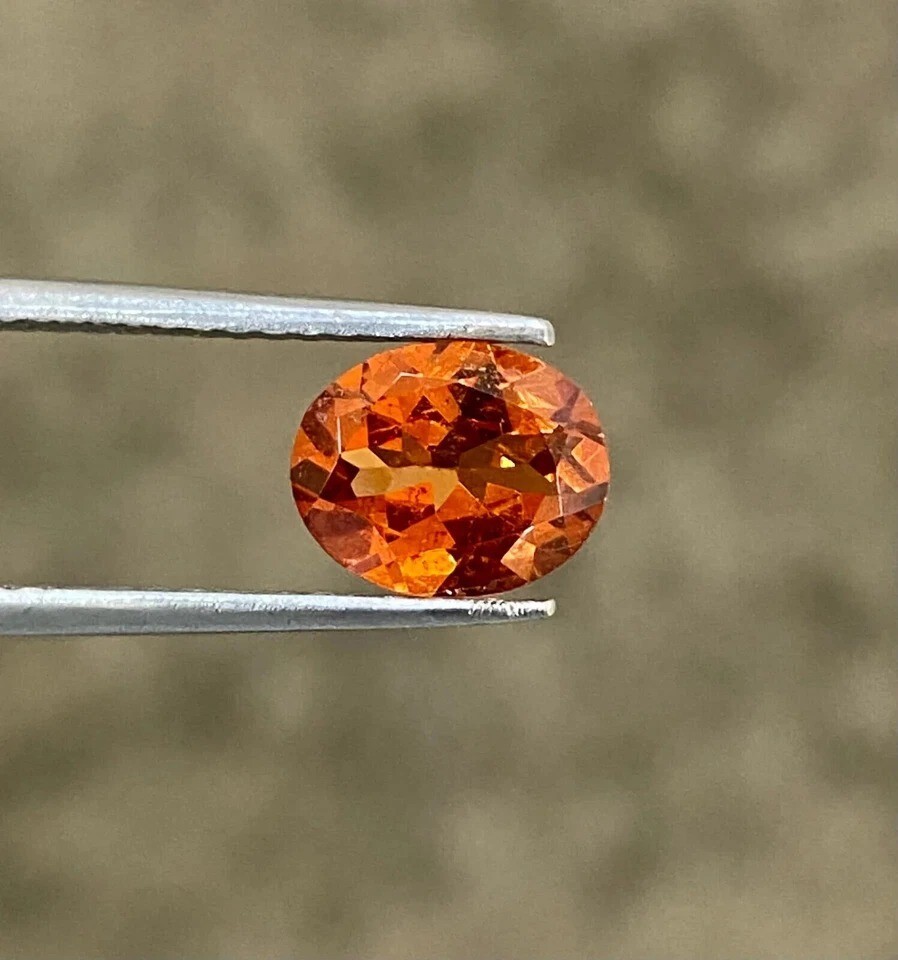 Orange Garnet Spessartite Garnet 7-8 Ct Natural Certified Loose Oval ...