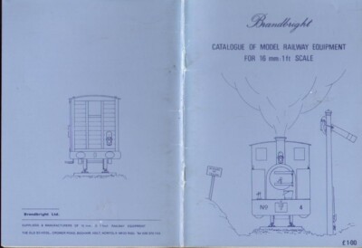 catalogo BRANDBRIGHT Model Railway Equipment 16 mm:1 ft Scale 1987 Live ...