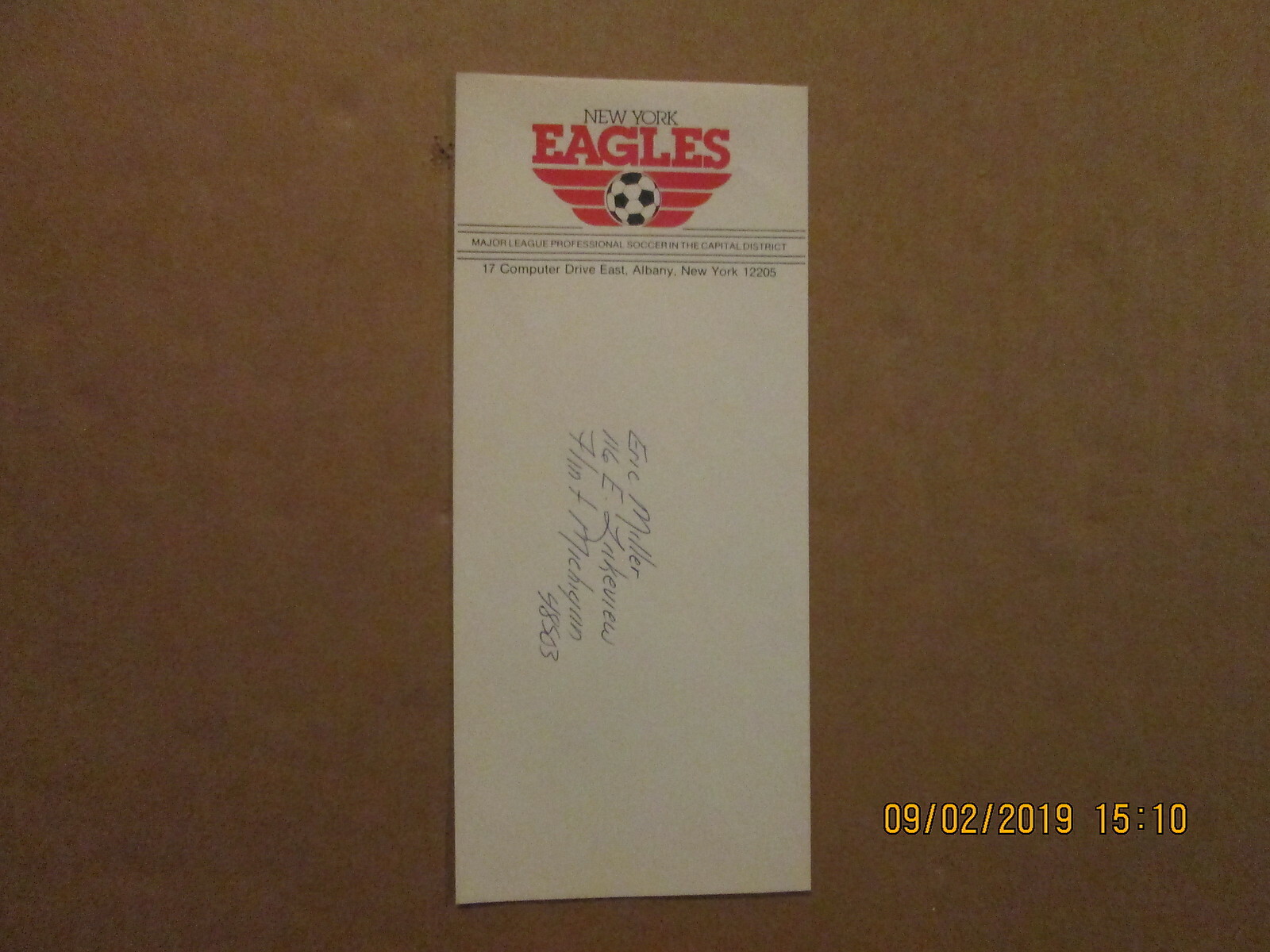 ASL New York Eagles Vintage Defunct Circa 1978 Team Logo Business ...