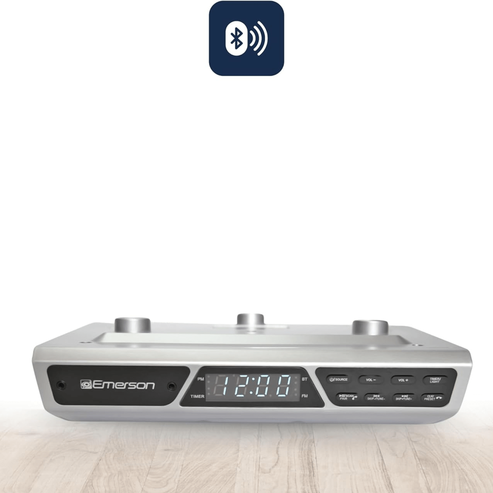 Emerson Under Cabinet FM Radio with Bluetooth Hands-Free Speaker Phone ...