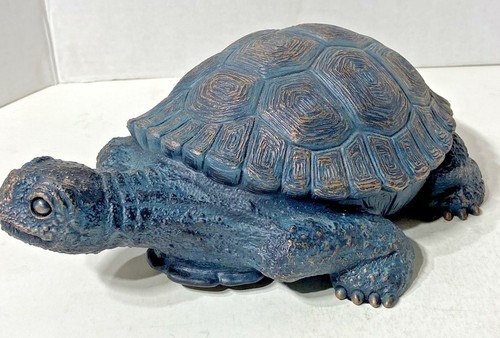 Tortoise Figurine by Art Line Inc. Dark Green s/Copper Accents | eBay
