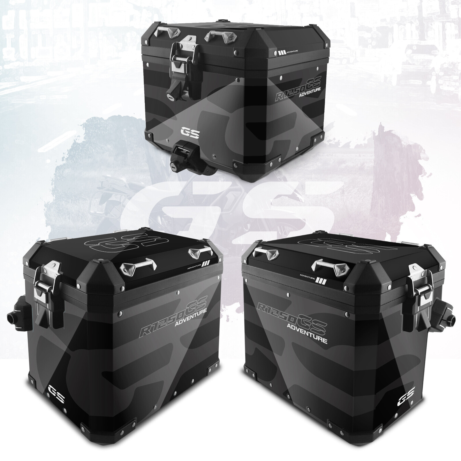 For 2019-2024 BMW R1250GS ADV Tail Top Side Box Protector Cover Decal ...