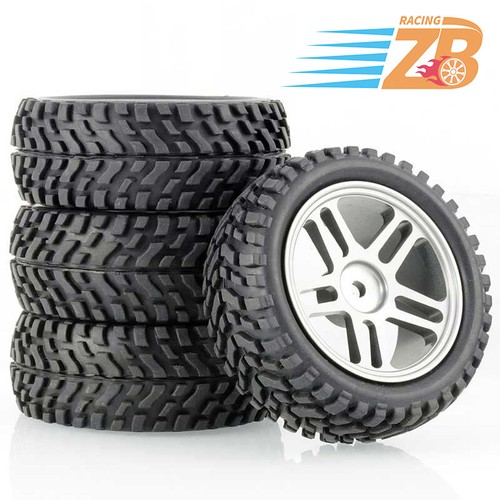 1/10 RC Front & Rear Tires and Wheel Rims 12mm Hex for Tamiya TT02B ...