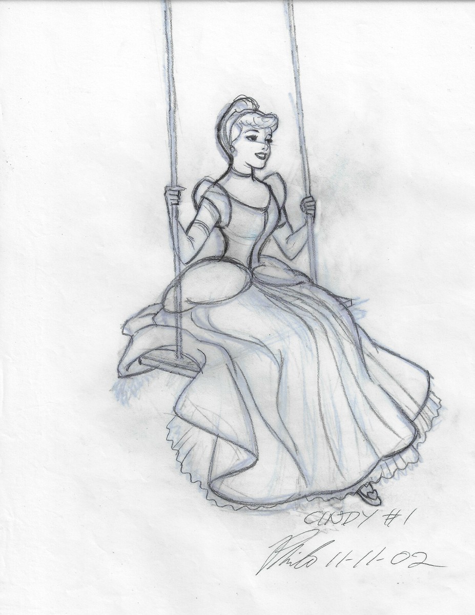 Cinderella Pencil Drawing