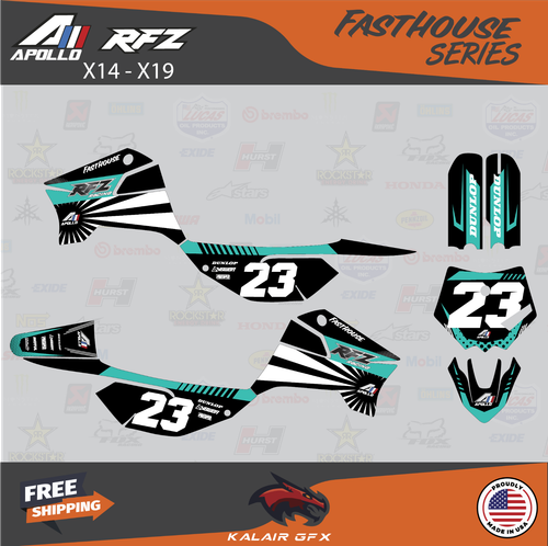 Graphics Decal Kit For Apollo RFZ X4 X5 X6, X14 to X19 all years FH ...