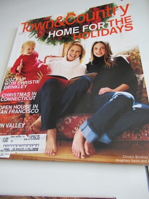 Town & Country Magazine DECEMBER 2001 CHRISTIE BRINKLEY FAMILY mint ...