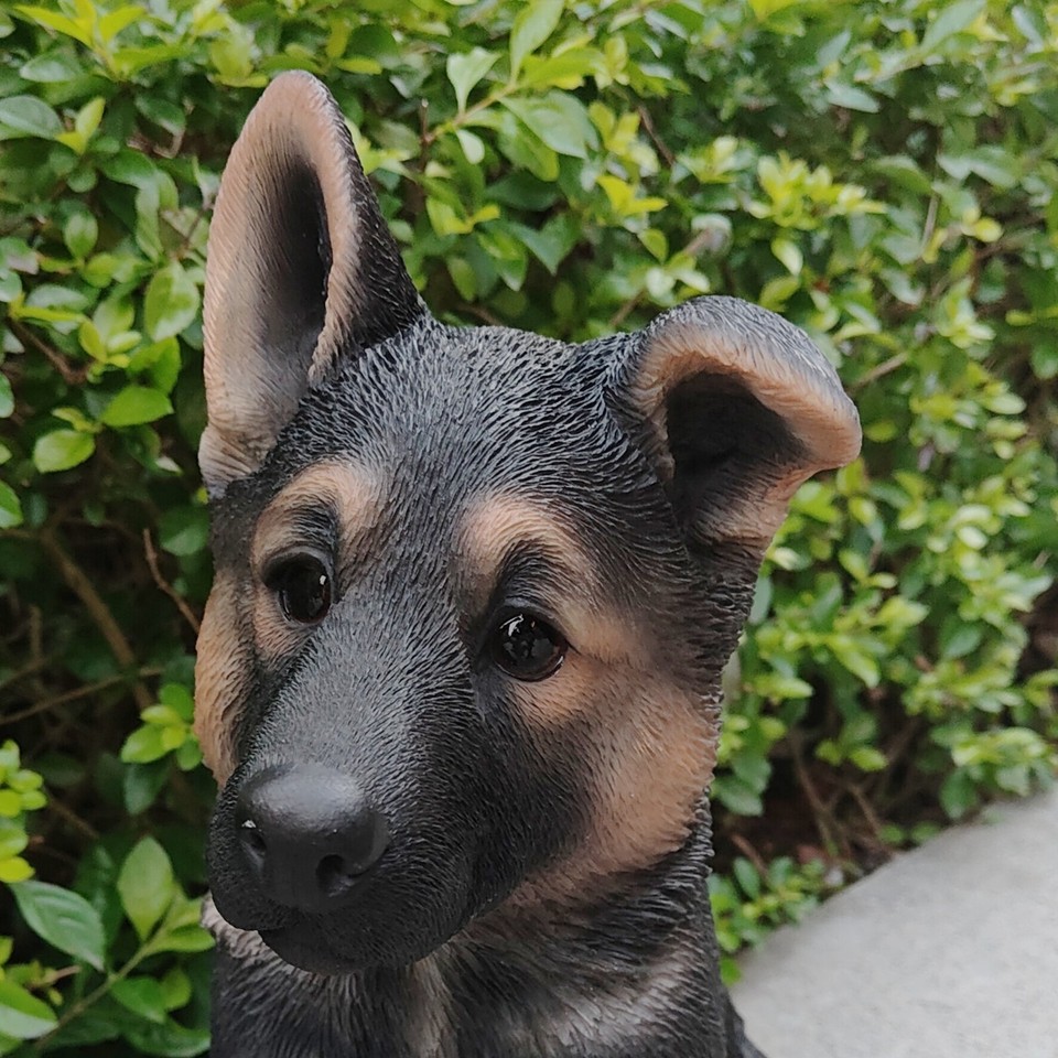 Puppy German Shepherd Garden Statue Garden Backyard Home Decor Gift ...