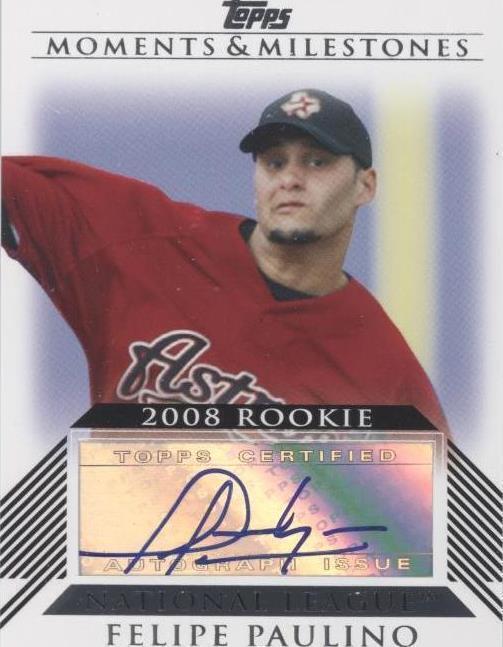 2008 Topps Moments & Milestones - Rookie Autographs Felipe Paulino #RA ...
