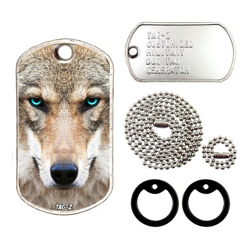 WOLF EYES - CUSTOMIZED - FULL SET - Tag-Z Military Dog Tags | eBay