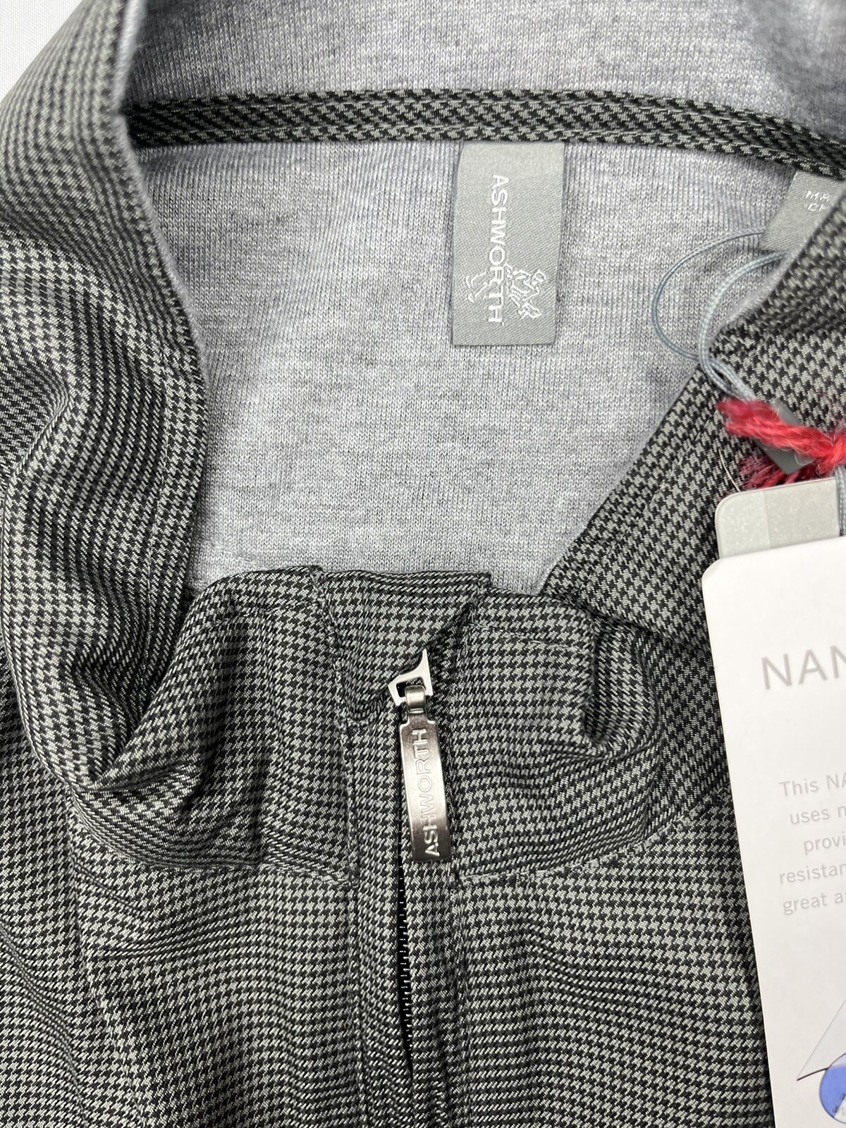 New Ashworth Women’s Large Grey Rain Jacket Windbreaker with Nanotex ...