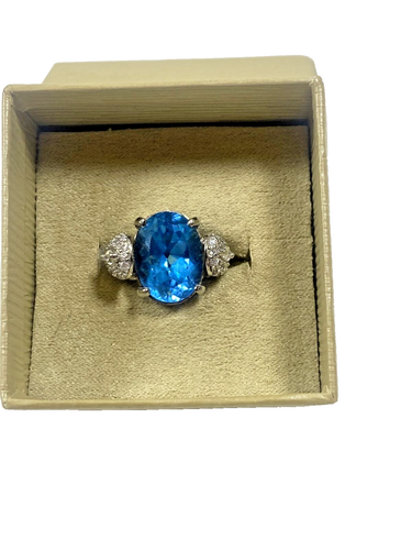 Jtv Blue Topaz Ring QG 925 Solid Silver Ring, Ring Size 6 | eBay