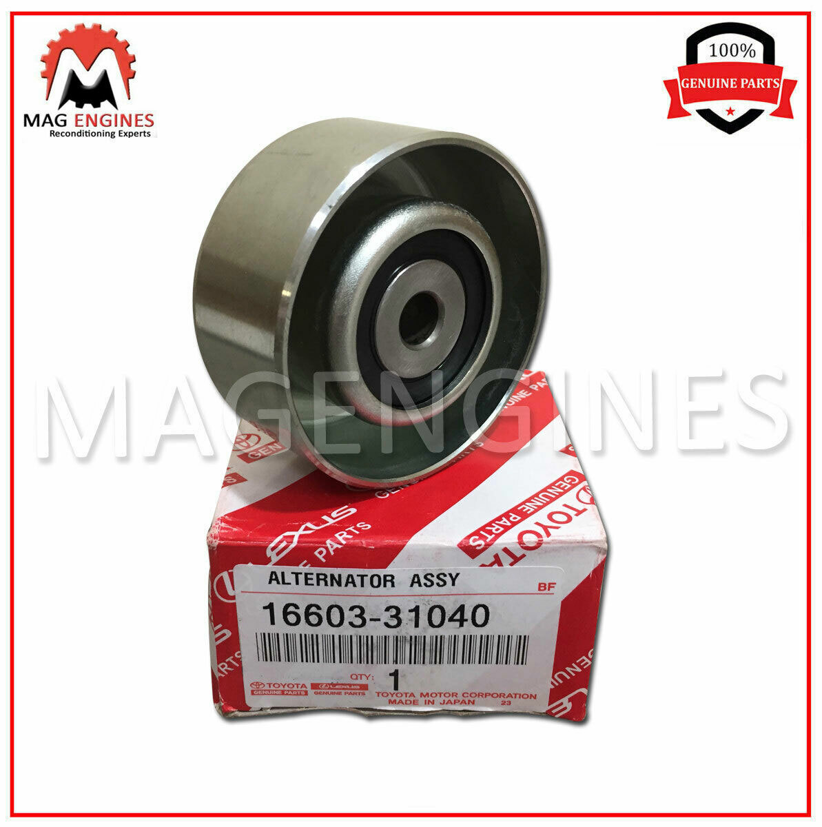 16603-31040 GENUINE OEM PULLEY SUB-ASSY, IDLER, NO.1 1660331040 | eBay