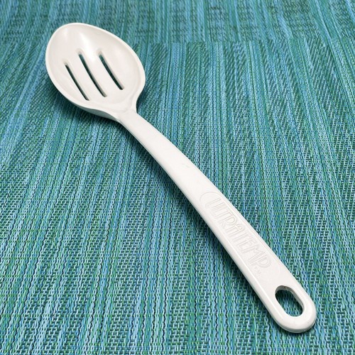 Vtg Ultratemp White Slotted SPOON Robinson Knife Co USA 2115 USA ...