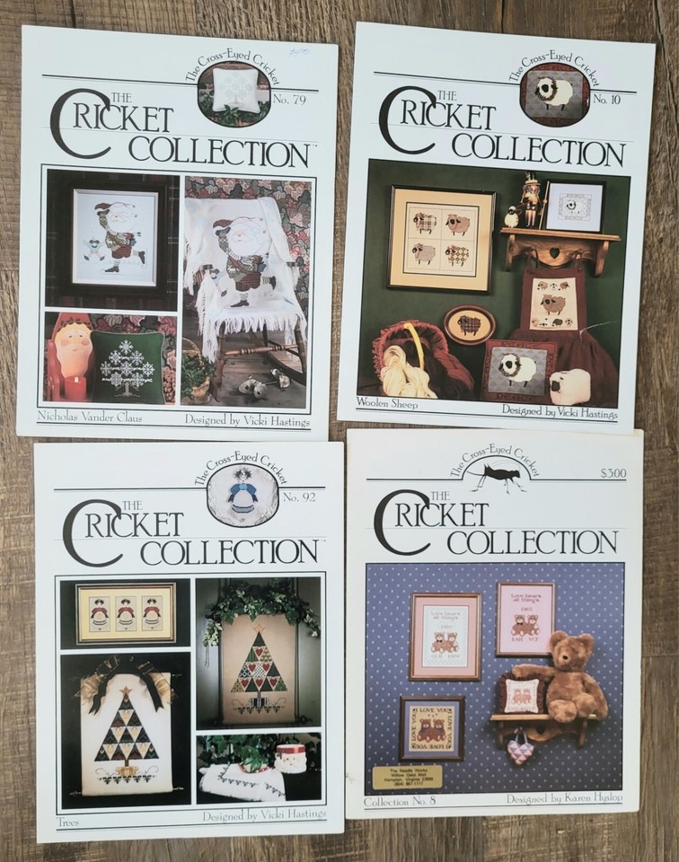 Lot of 8 THE CRICKET COLLECTION CROSS STITCH PATTERN BOOKLETS | eBay