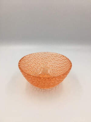 Round Orange Glass Bowl 13.5cm Diam | eBay Australia