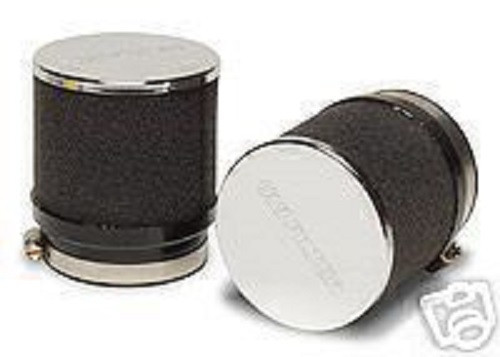 Clamp-on Air Filter Kit UNI Chrome Pod filters (2)1-1/4in-1-1/2 in PK ...