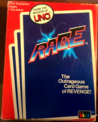 Vintage 1983 Uno Rage Game Factory Sealed Cards Still Plastic Wrapped ...