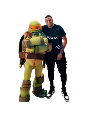 FRANCE PSG KYLIAN MBAPPE WITH NINJA TURTLE PHOTO VINYL DECAL STICKER ...