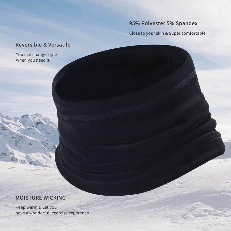 Polar Fleece Neck Warmer Windproof Winter Gaiter Face Mask Men Women | eBay