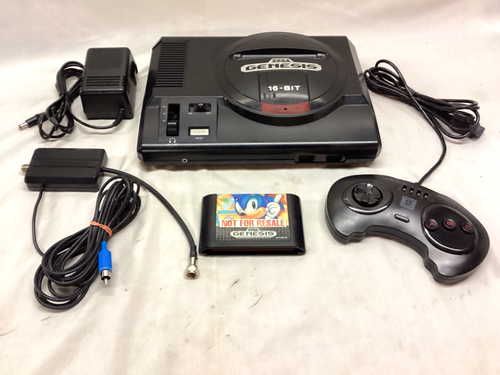 SEGA GENESIS 1601 1st Gen Console w/ All Accessories & Sonic *See Video ...