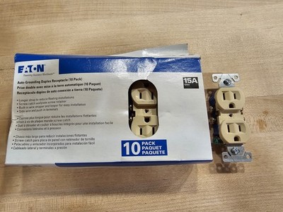 Eaton 270-9V Residential Grade Receptacle Ivory Box Of 10 | eBay
