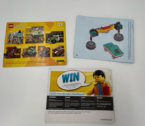 Lego Creator 31101 Set of 3 Booklets 3 in 1 Instructional Manual Only ...