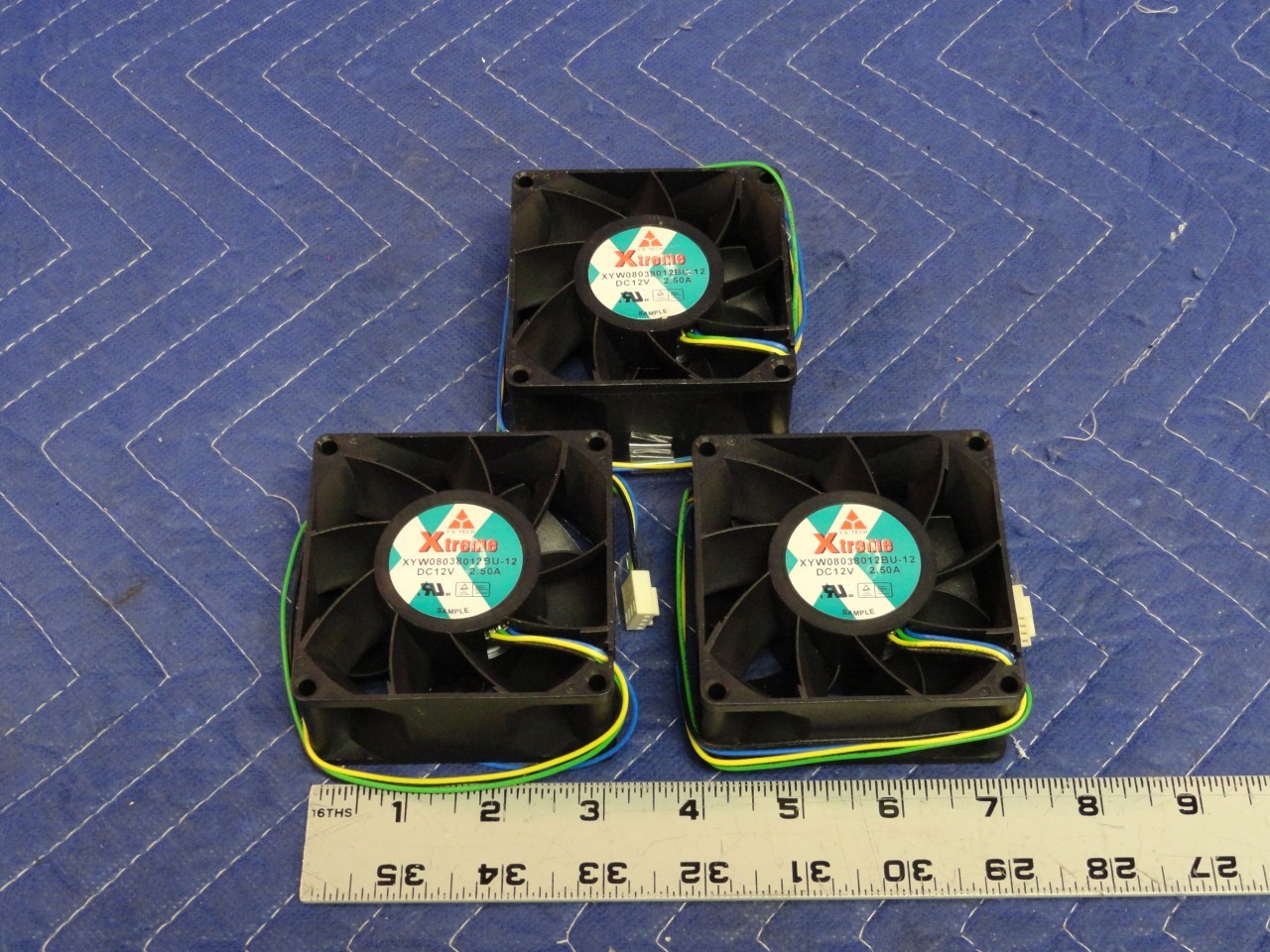 YS Tech 12V DC Axial Fan (QTY-1) XYW08038012BU-12 80x80x38mm 2-Ball ...